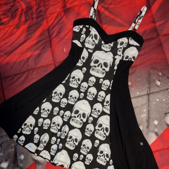 Royal Bones | Dresses | Royal Bones Skull Mini Dress | Poshmark